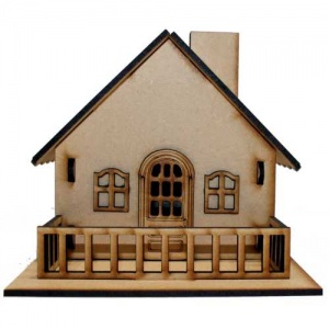 Chalet Cottage with Fence - MDF House Kit